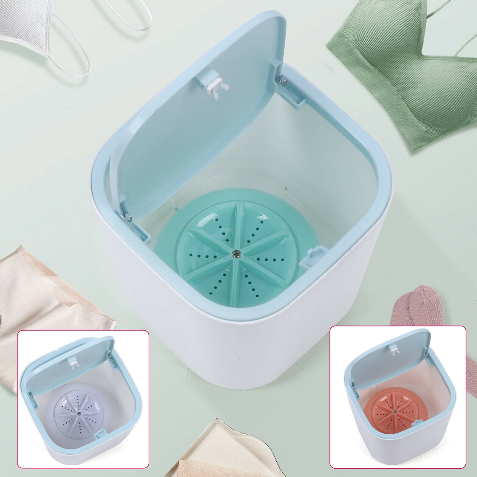 Miumaeov Mini Laundry Washer Portable Rotating Traveling Washing ...