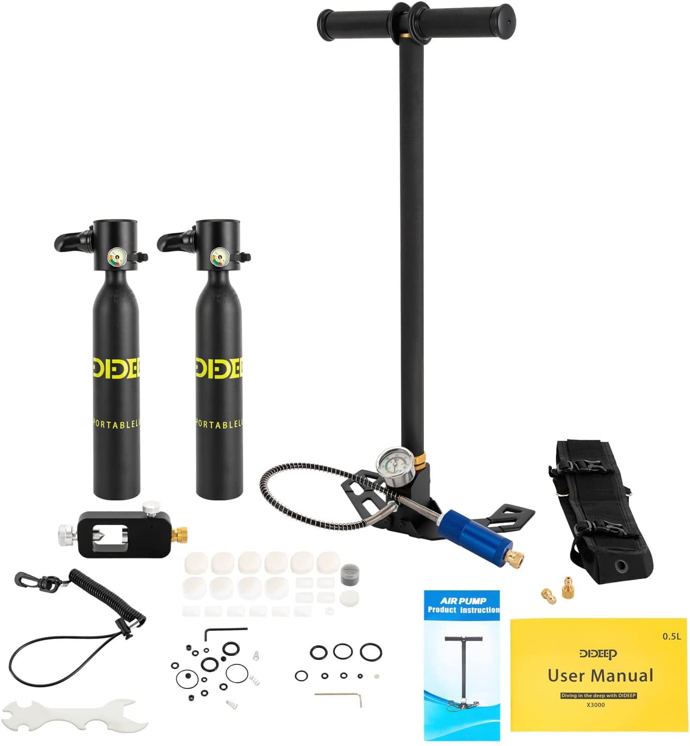 Mini Scuba Tank with Reusable Diving Tank Kit 0.5L Capacity Mini Scuba ...