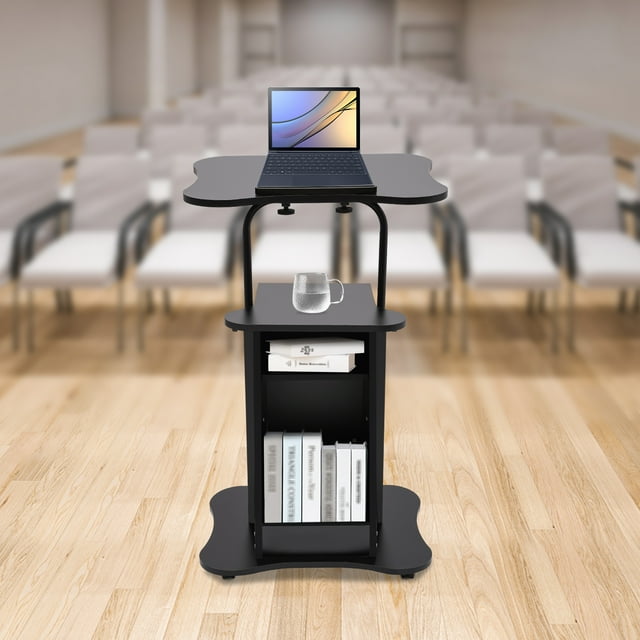 Miumaeov Mobile Laptop Podium Rolling Lectern Cart 26-43in Height ...