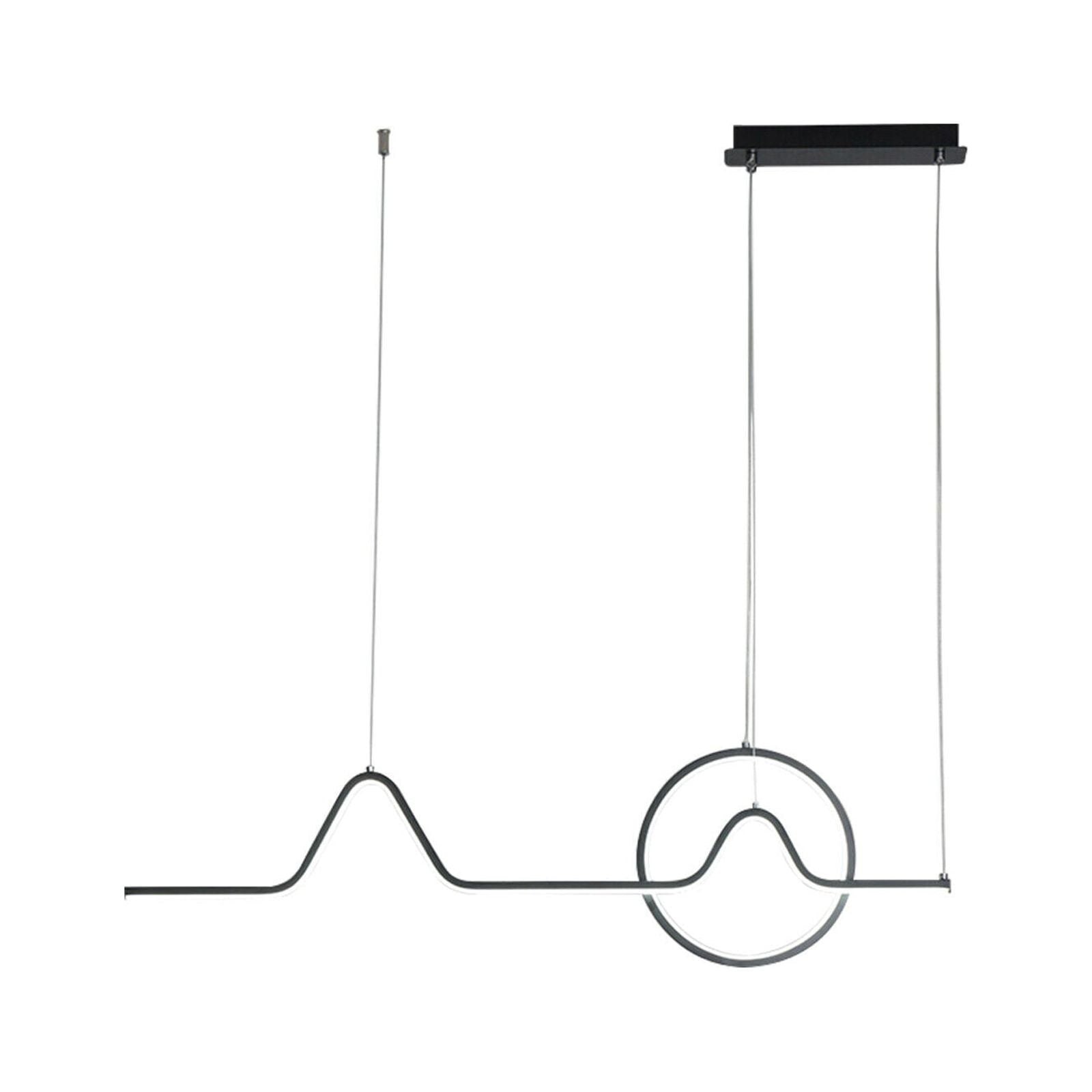 Miumaeov Modern Art LED Linear Chandelier Ceiling Light Pendant Lamp ...