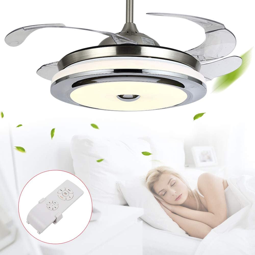 Miumaeov 42-Inch Ceiling Fan with Lights, Remote, Retractable Blades ...