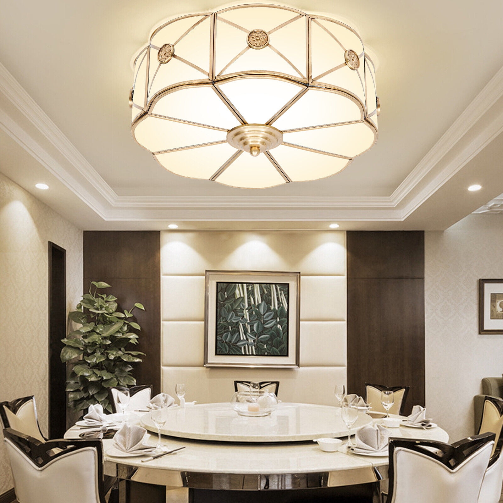 Miumaeov Modern Ceiling Light Indoor Flush Mount LED Chandelier Flower ...