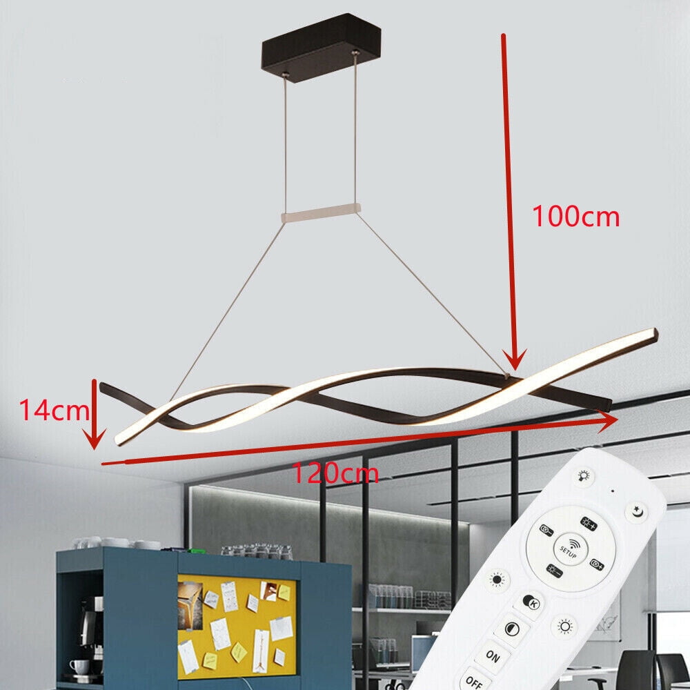 Miumaeov Modern LED Chandelier Wave Shape Ceiling Light Pendant Lamp ...