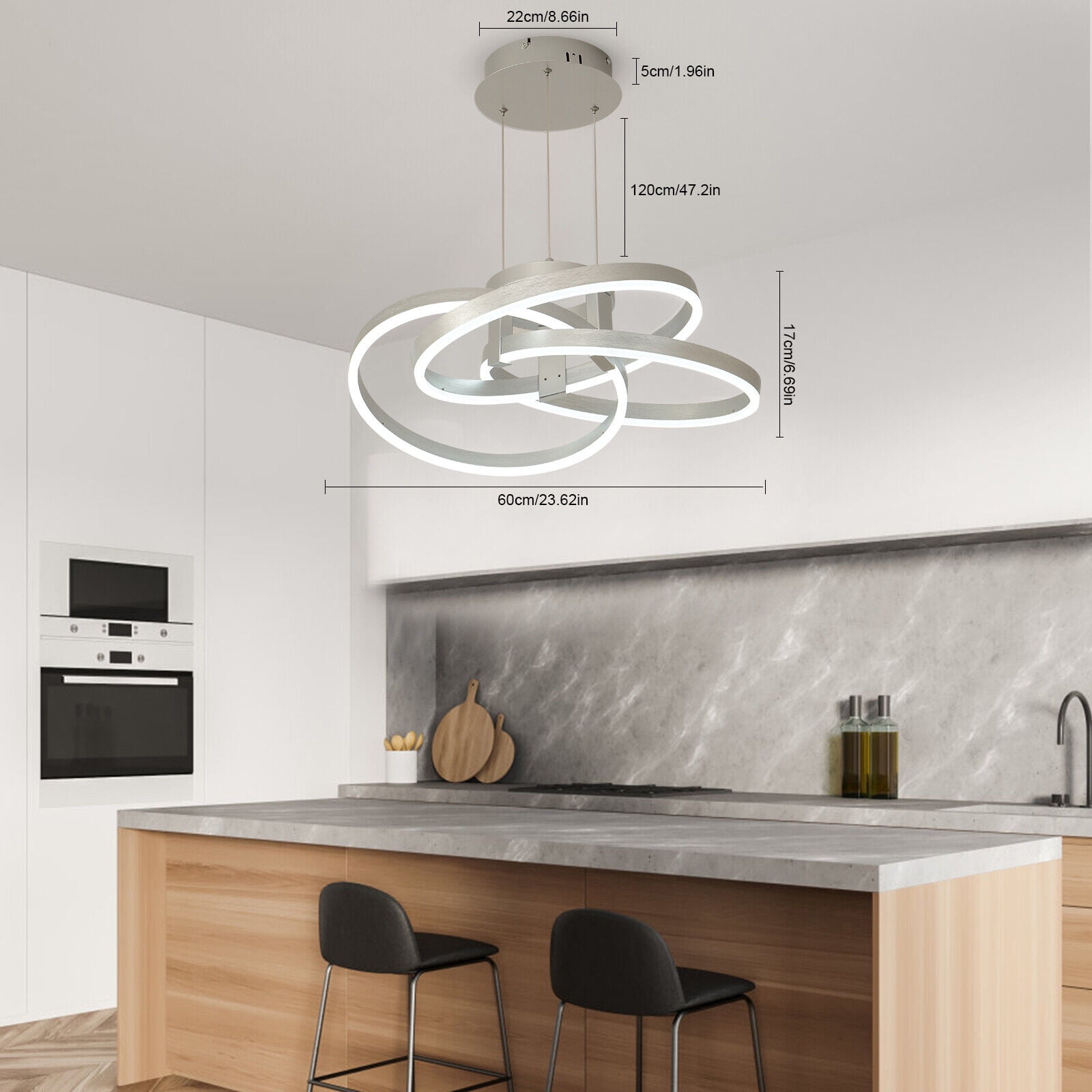 Miumaeov Modern Living Room LED Pendant Lights Creative Adjustable ...