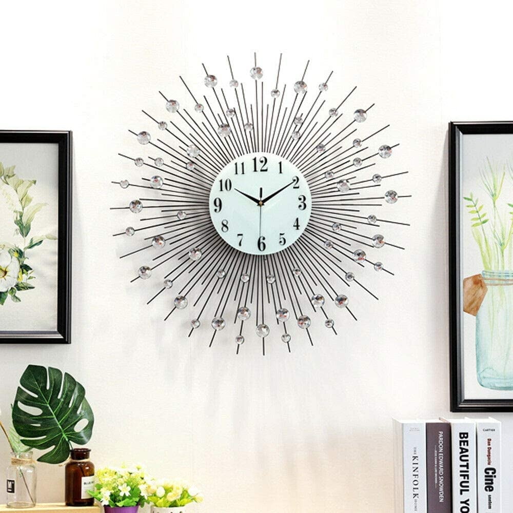 Miumaeov Modern Wall Clock, Creative DIY Silent Wall Mounted Quartz ...