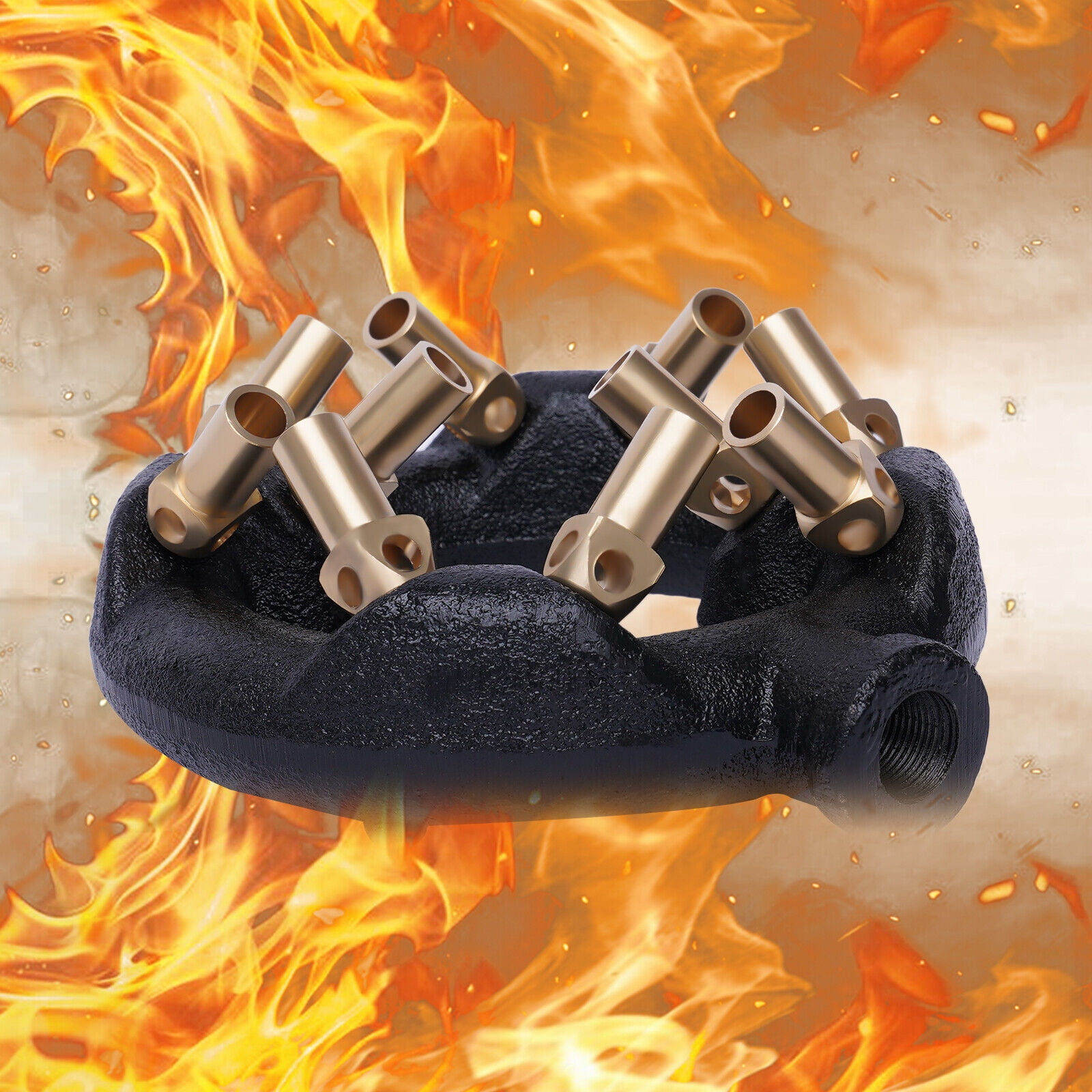 Miumaeov Natural Gas 10 Tip Jet Burner Round Shape Cast Iron & Brass ...