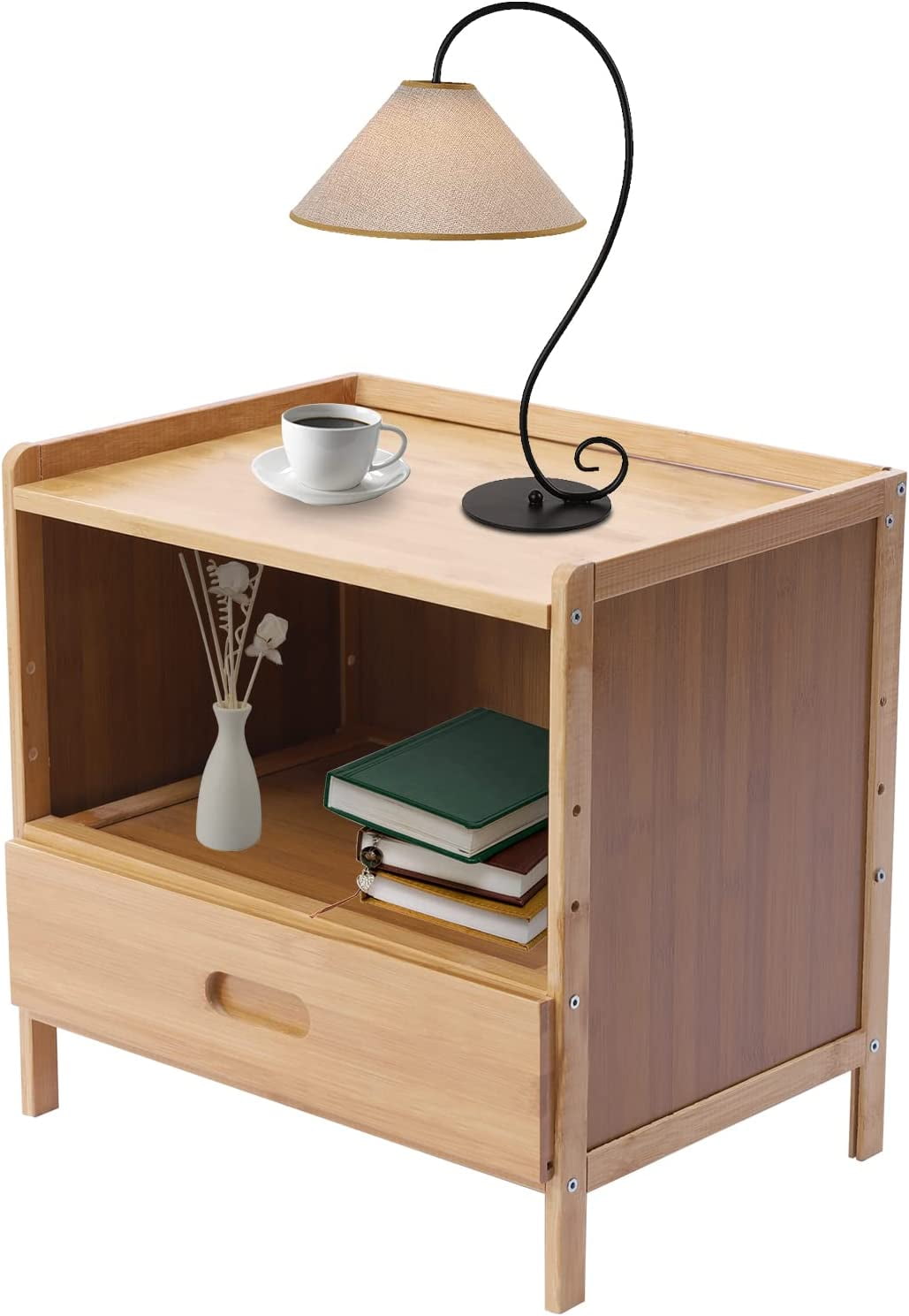 Miumaeov Nightstand Bedside End Table Organizer Bedroom Side Stand ...