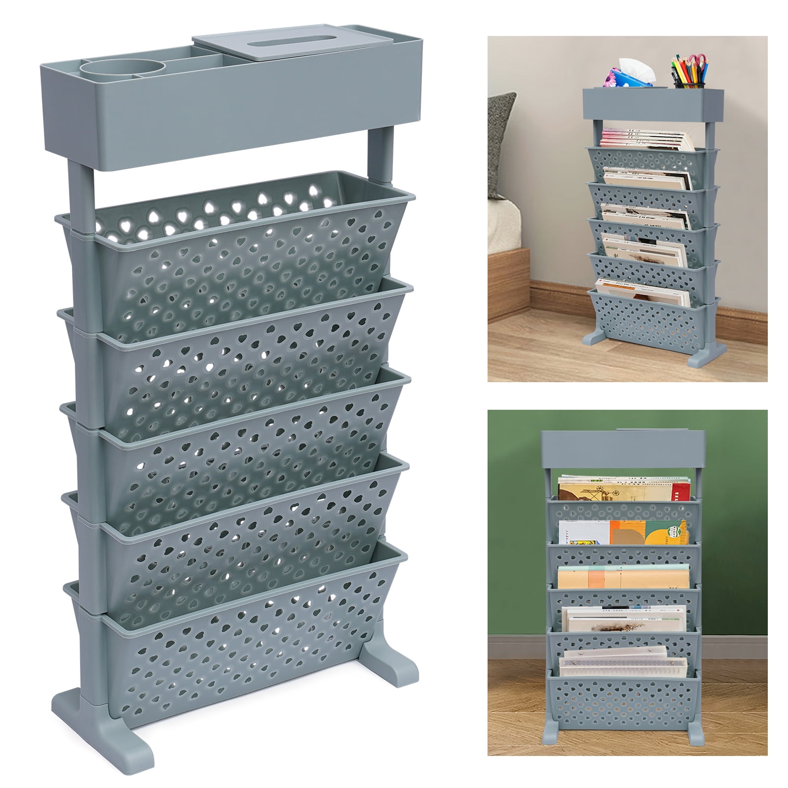 Miumaeov Office Paper Organizer with Pencil Holder, Multifunctional 5 ...