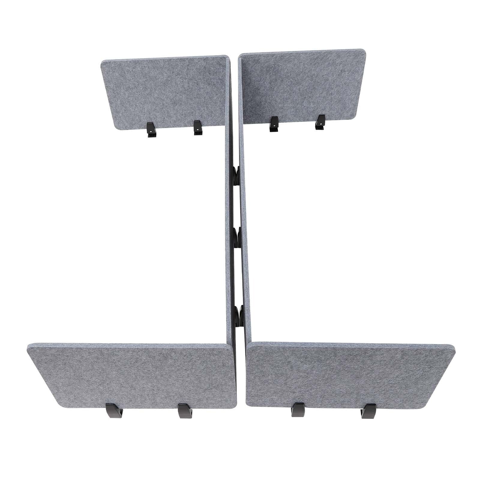 Miumaeov Office Partition Grey Desk Divider Desktop Mounted Privacy ...