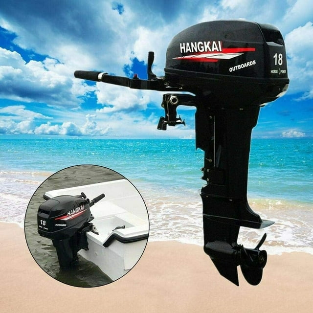 Miumaeov 18 HP 2-Stroke Outboard Boat Motor Durable Cast Aluminum with Air Cooling System ...