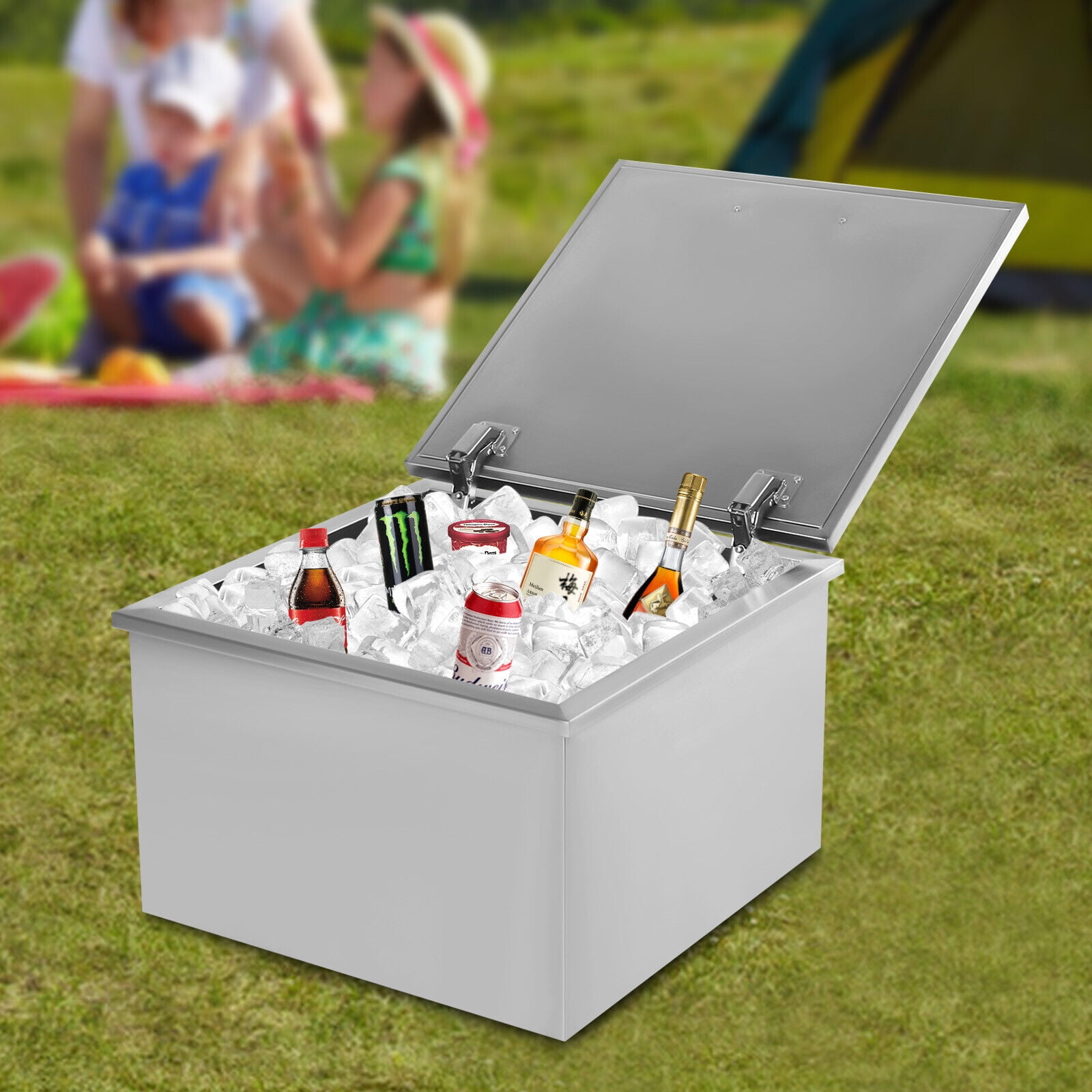 Miumaeov Outdoor/Indoor BBQ Island Stainless Steel Drop-in Ice Chest ...