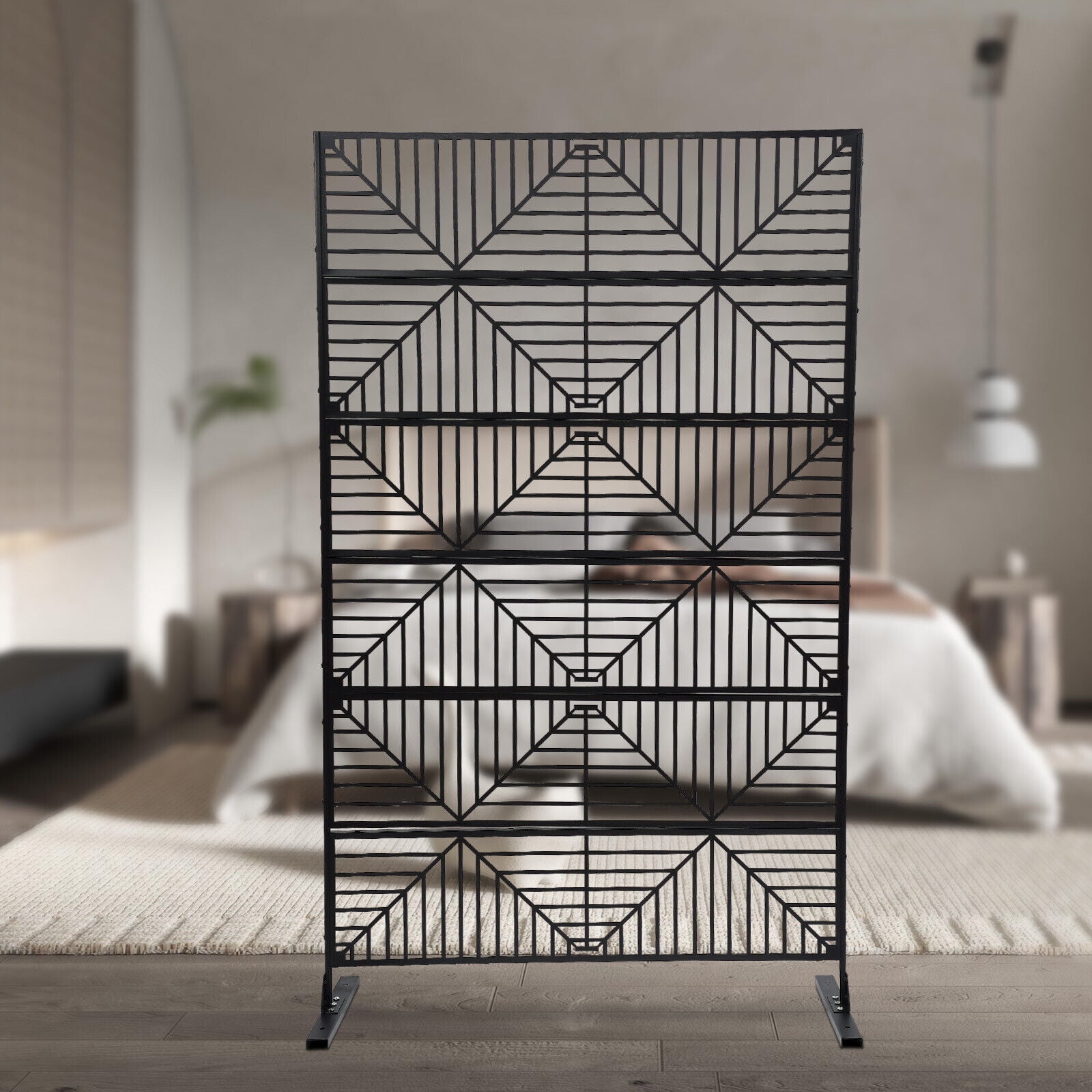 Miumaeov Outdoor Privacy Screens Panels 3.7FT×6FT Tall Patio Metal ...