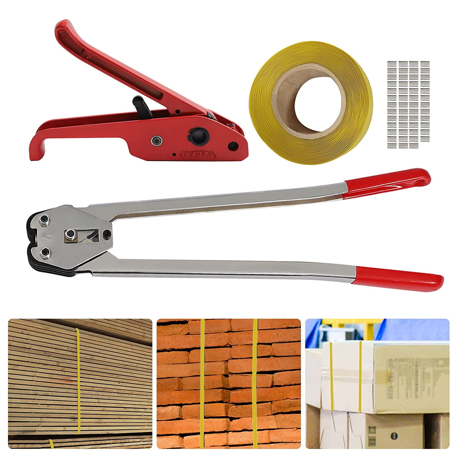 Miumaeov Packaging Strapping Banding Tensioner Tools Kit Pallet ...