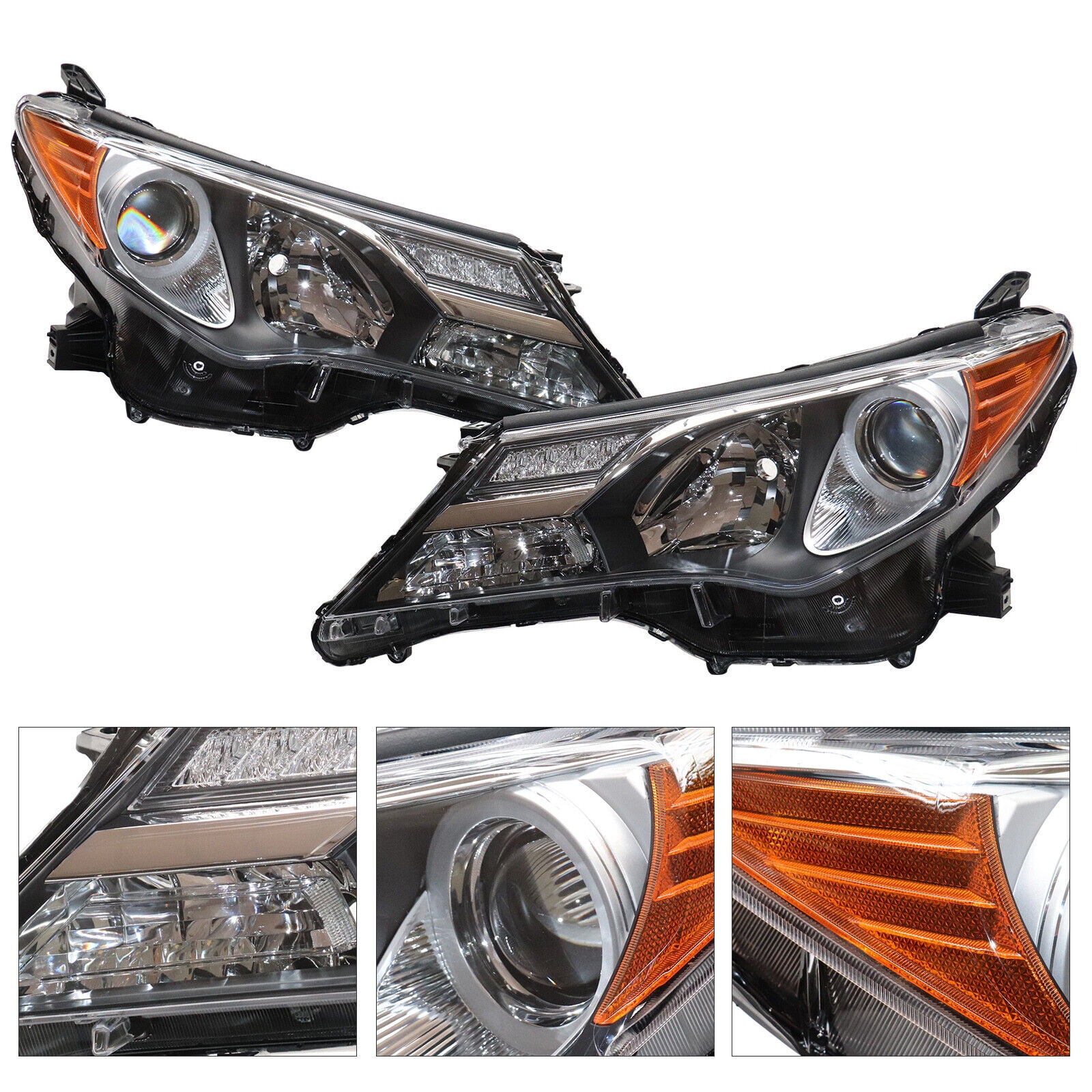Miumaeov Pair Headlights Headlamps Set Left+Right Side For 2013 2014 ...
