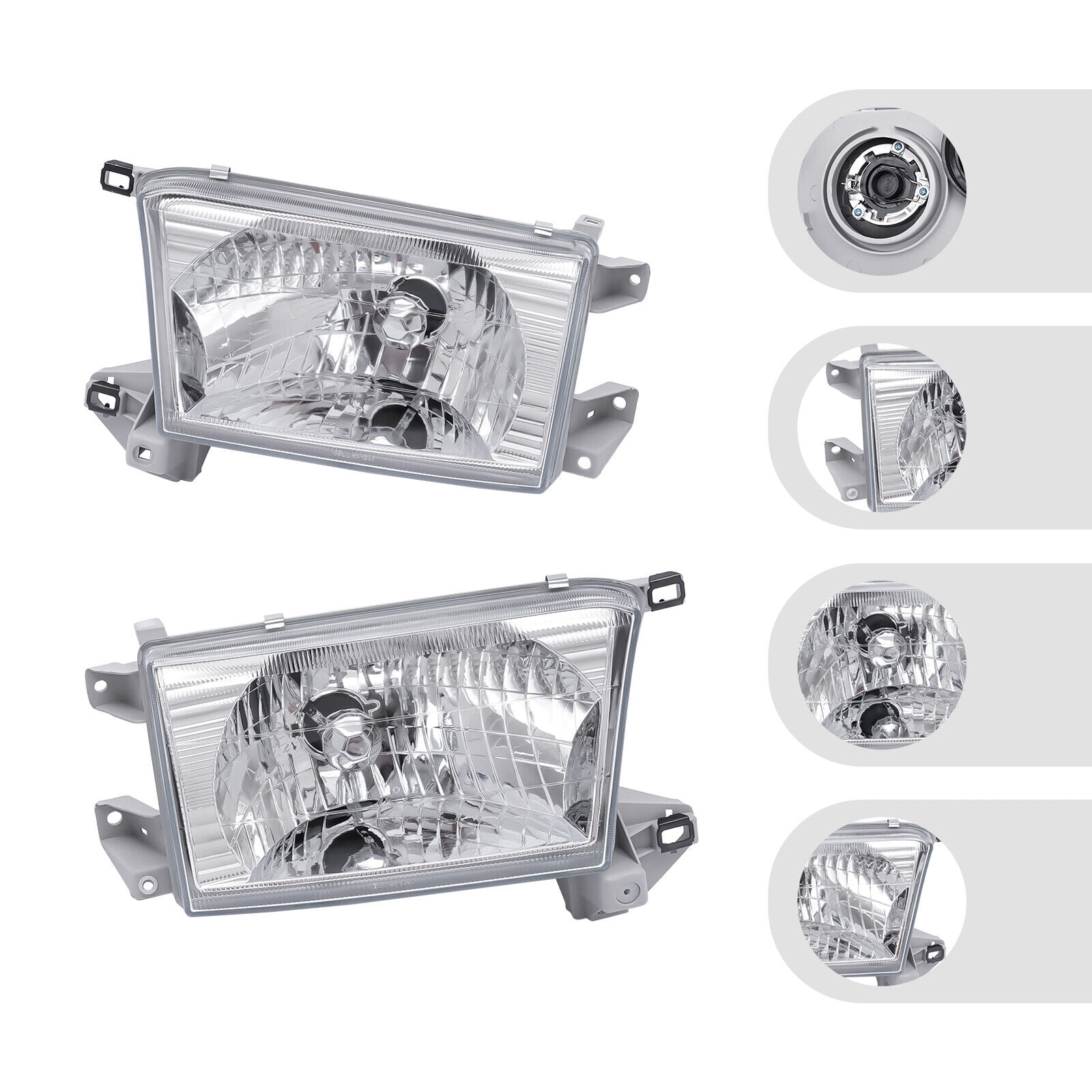 Miumaeov Pair Headlights Hedlamps Assembly For Toyota 4Runner 1996-2002 ...