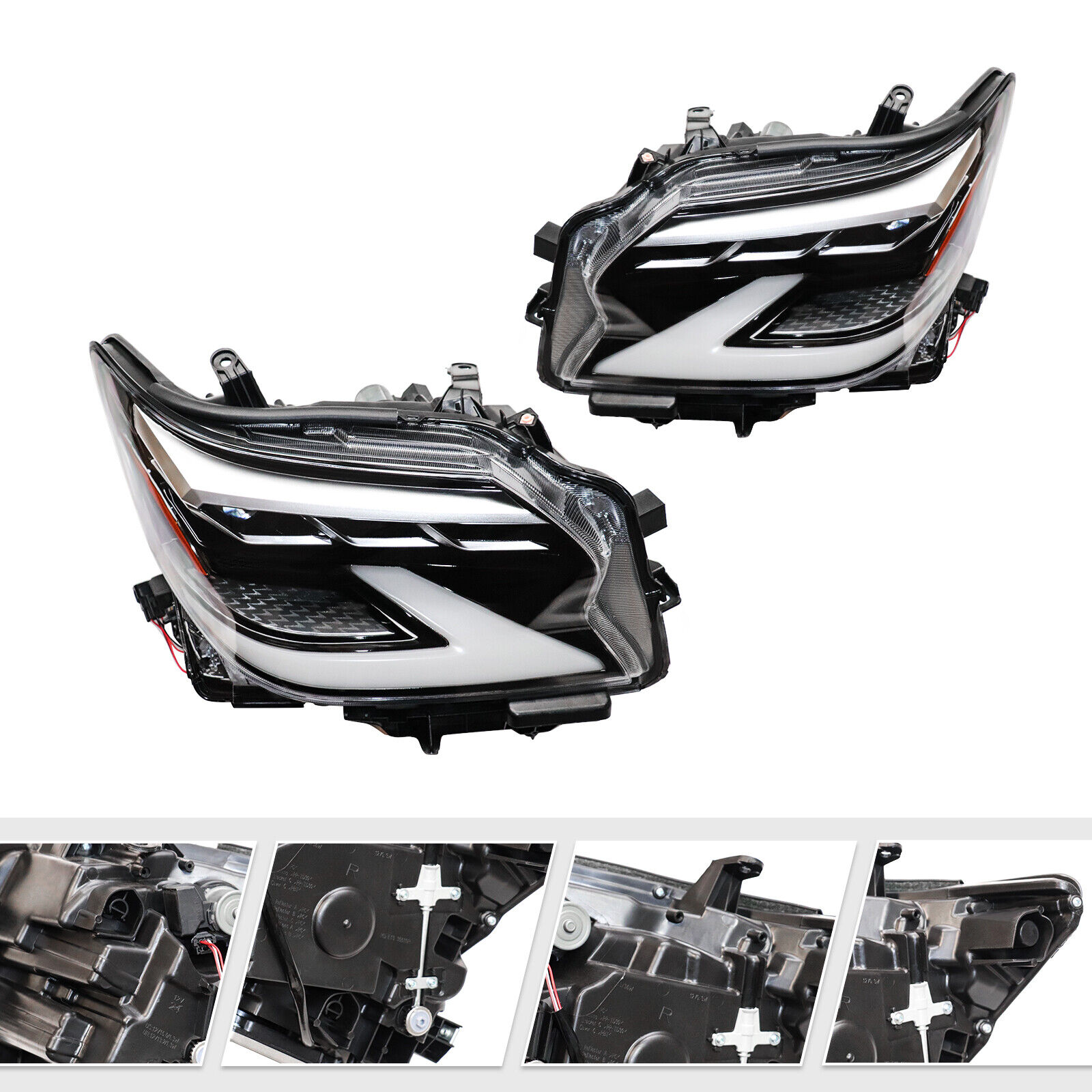 Miumaeov Pair LED Headlights For Lexus GX460 2014-2019 DRL Sequential ...