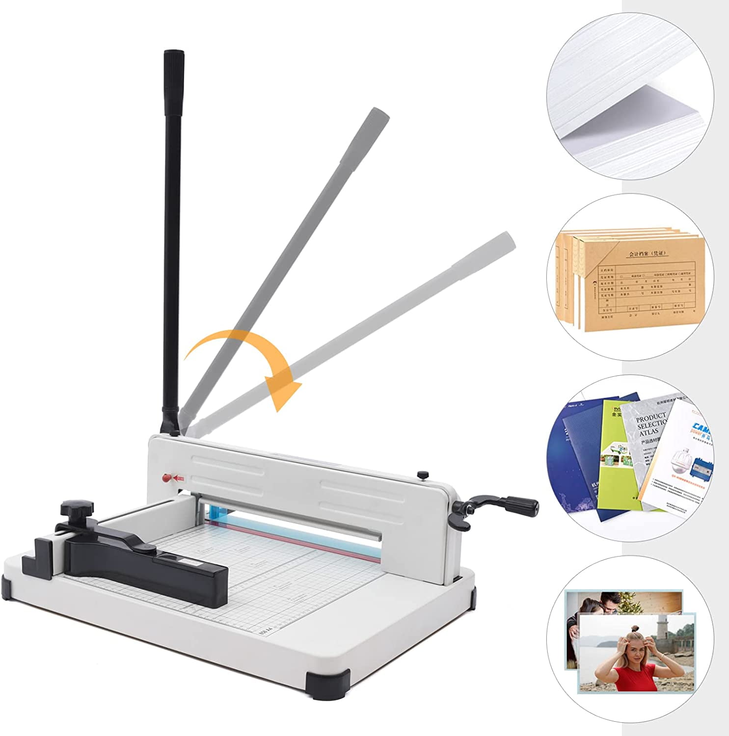 Miumaeov Paper Cutter 12" A4 To B7 Metal Base Guillotine Page Trimmer ...