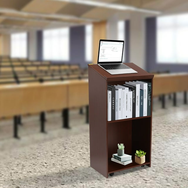 Miumaeov Podium Stand Reception Desk Wooden Pulpits Stand for Pulpits ...