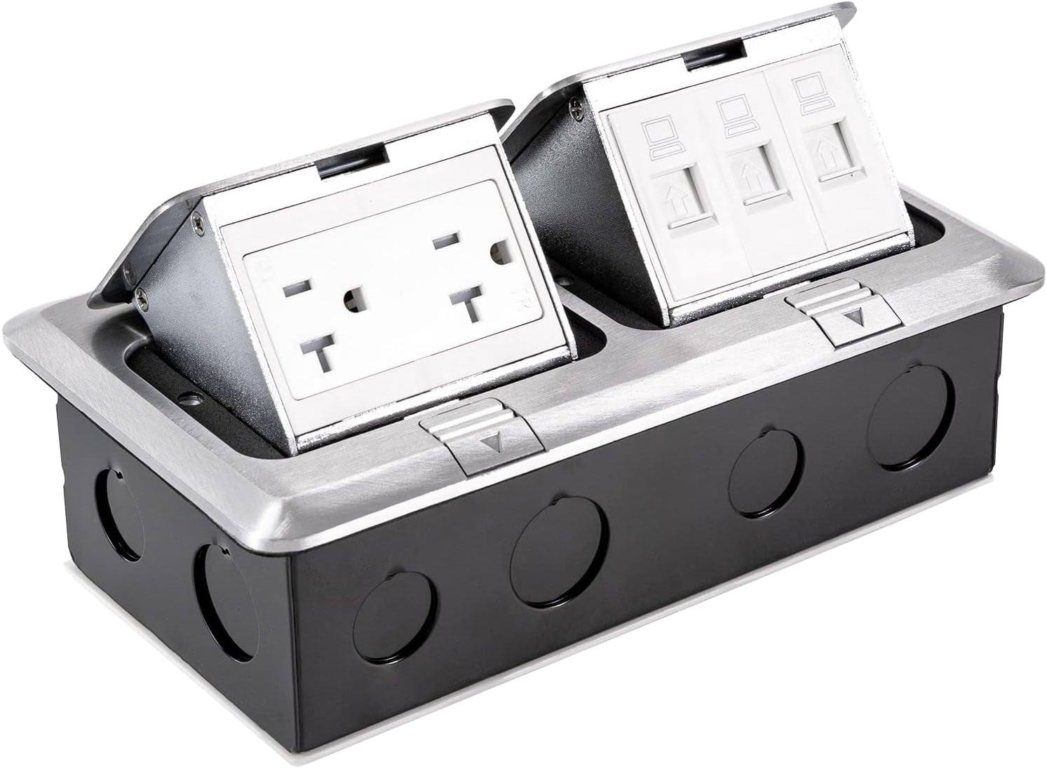 Miumaeov Pop Up Floor Outlet with Multiple Sockets and LAN, 20 Amp ...