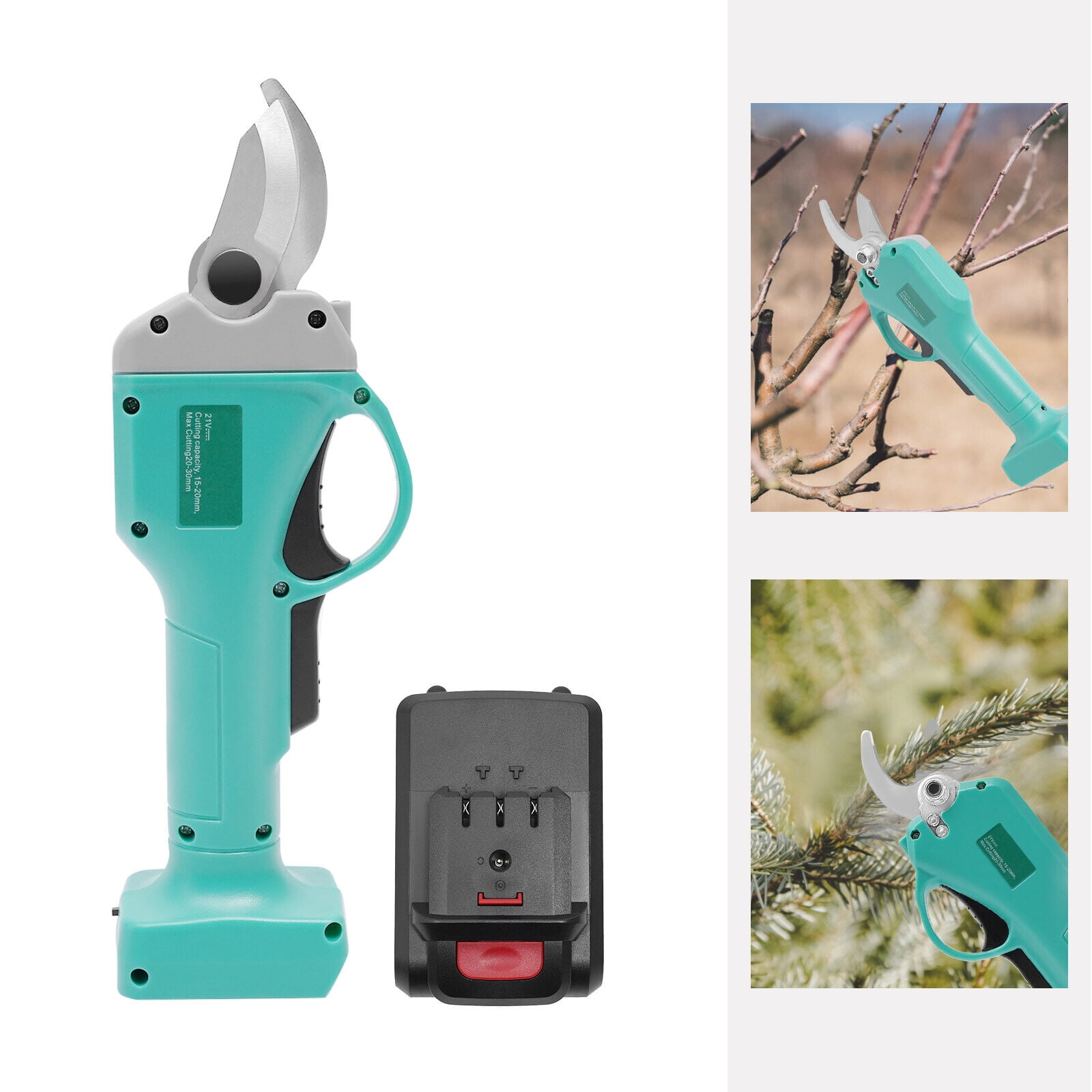 Miumaeov Portable Cordless Electric Branch Scissors Pruning Shear ...