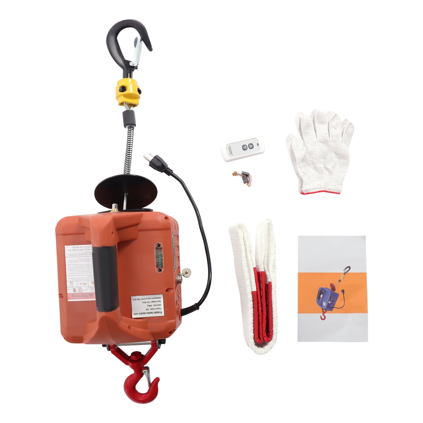 Miumaeov Portable Electric Hoist Winch, 1100lbs Electric Winch, 1500W ...