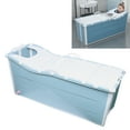 Miumaeov Portable Folding Adult Bathtub Water Tub Freestanding Plastic ...