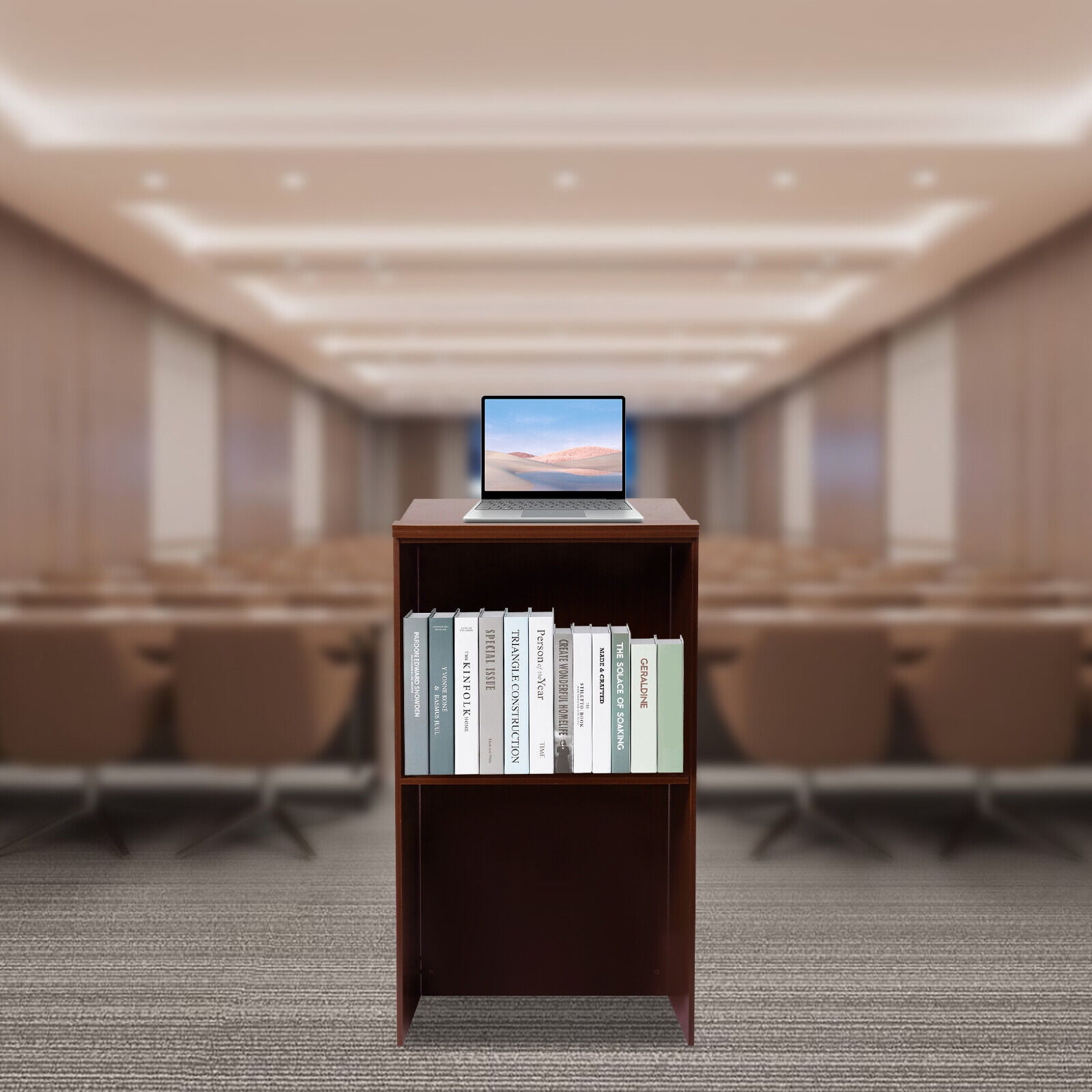 Miumaeov Portable Podium Stand Hostess Stand Reception Desk with ...