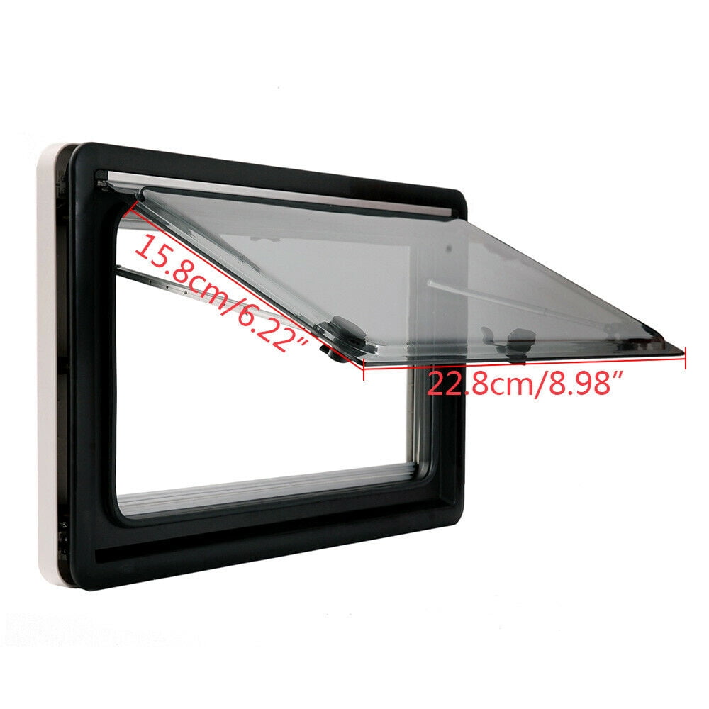 Miumaeov RV Top Hinged Window with Screen & Shade for Trailer, Yacht ...