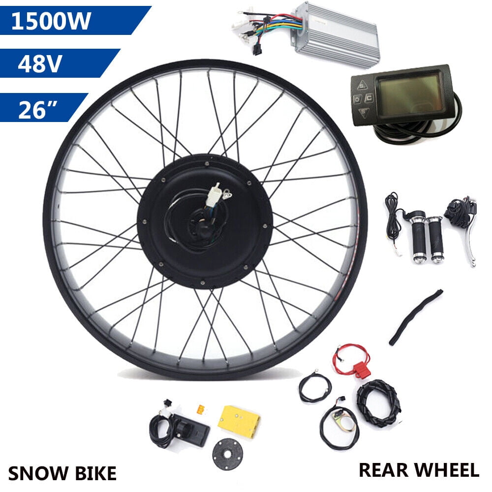 Miumaeov Rear Conversion Kit 26" Rear Wheel Fat Snow Bicycle Tire 48V ...