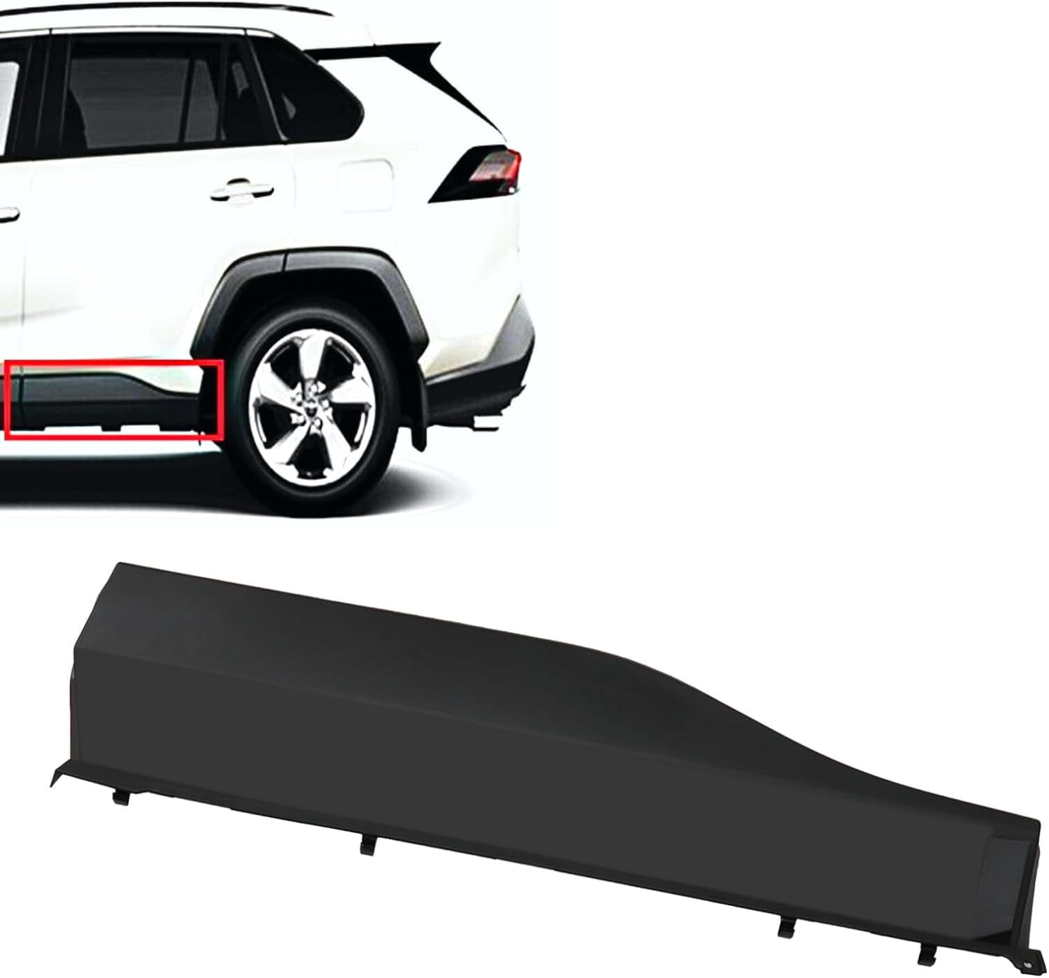 Miumaeov Rear Door Lower Molding Trim for 2019 2020 2021 2022Toyota ...