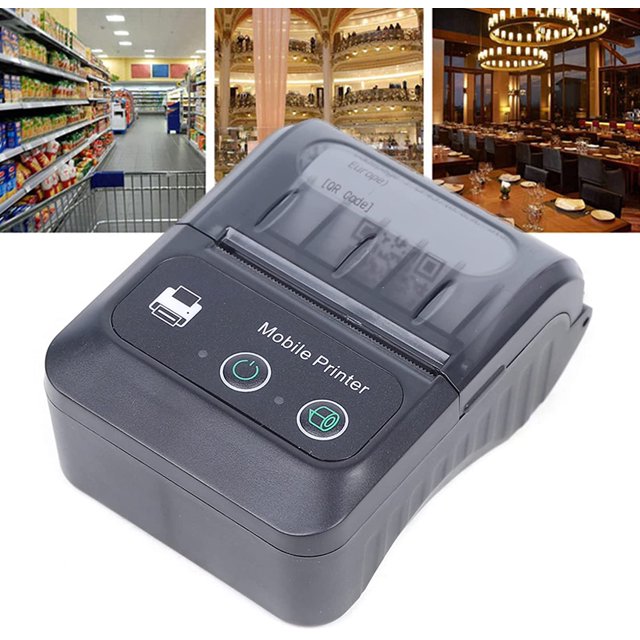 Miumaeov Receipt Printer Portable Thermal Receipt Printer 48mm 110V ...