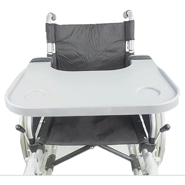 Miumaeov Removable Wheelchair Tray Table with 2 Cup Holders Portable ...