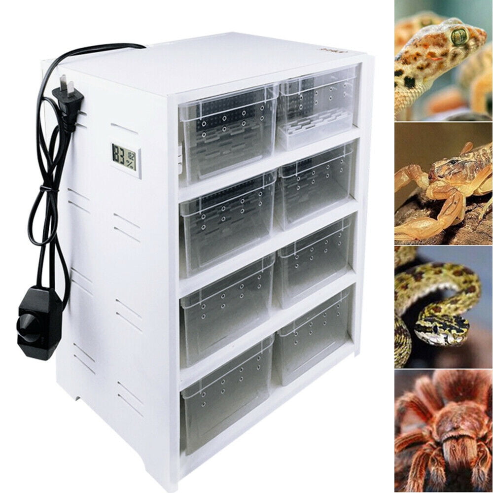 Miumaeov Reptile Breeding Cabinet with Hygrometer 8PCS Transparent ...