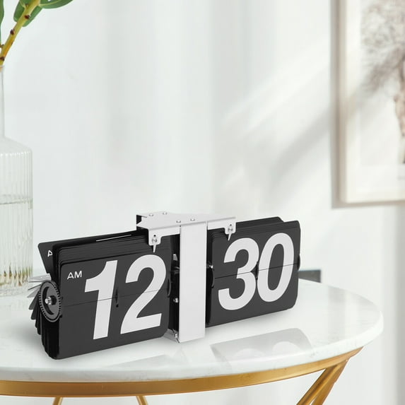Miumaeov Retro Flip Clock Electrical Digital Flipping Out Clock Wall Mount and Tabletop Flip ...