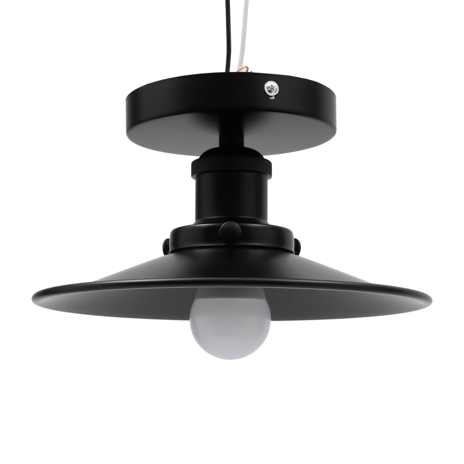 Miumaeov Retro Semi-Flush Mount Single Loft Ceiling Light Industrial ...