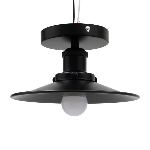 Miumaeov Retro Semi-Flush Mount Single Loft Ceiling Light Industrial ...