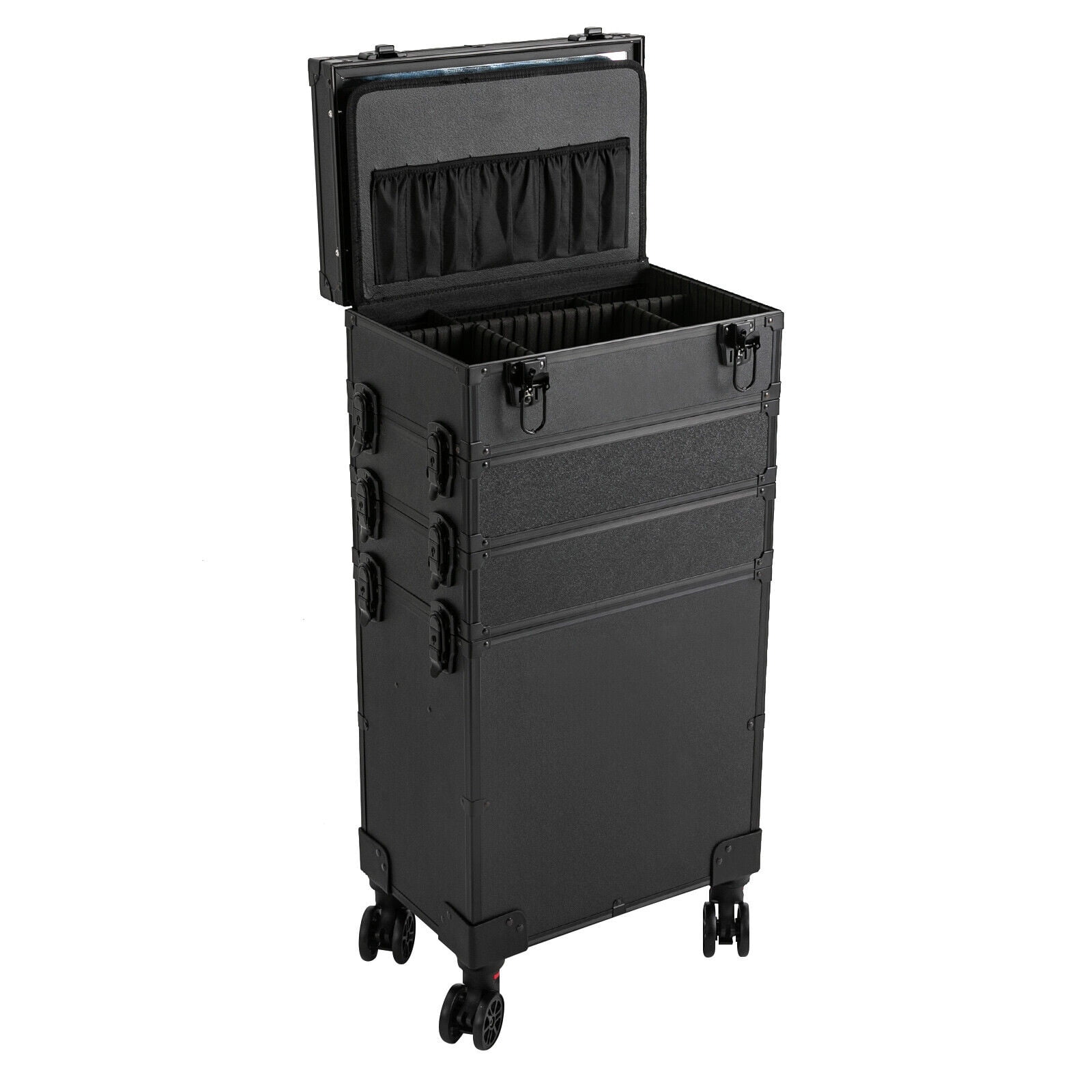 Miumaeov Rolling Makeup Case Cosmetic Organizer Box Storage Trolley ...