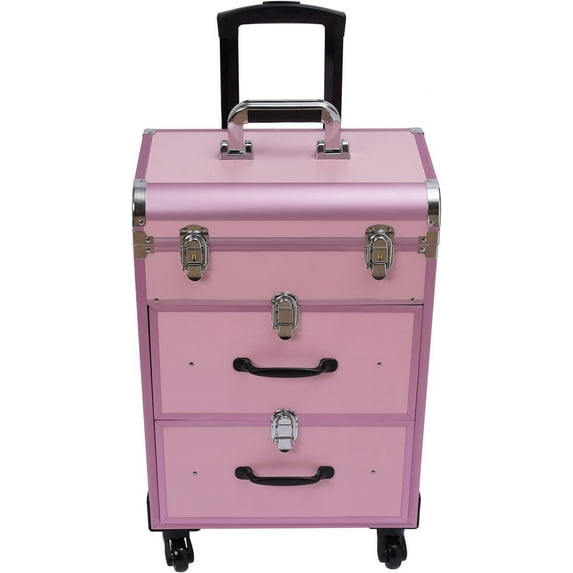 Miumaeov Rolling Makeup Train Case Cosmetic Professional Trolley Makeup ...