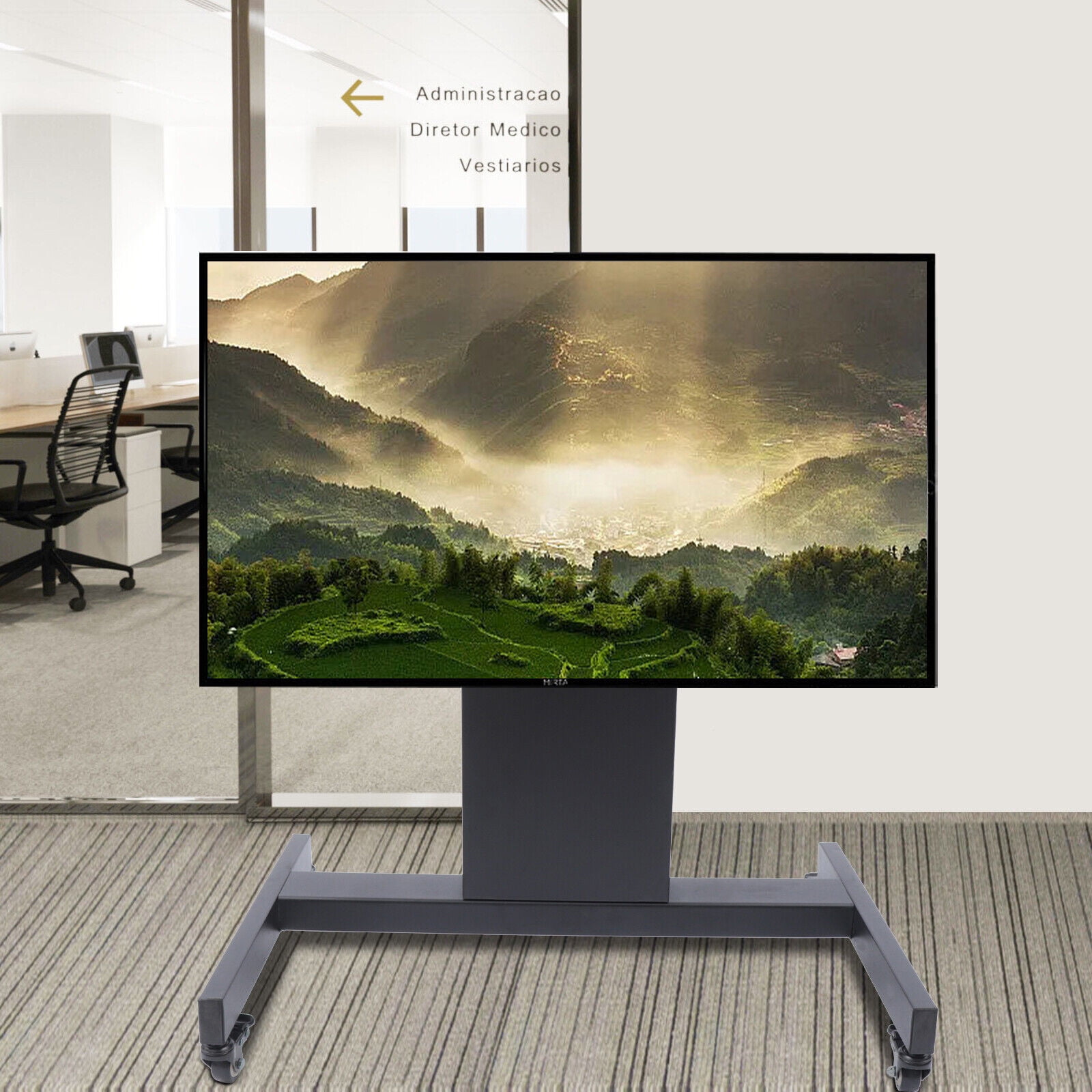 Miumaeov Rolling TV Stand Monitor Stand Mobile TV Cart for 32-65 inch ...