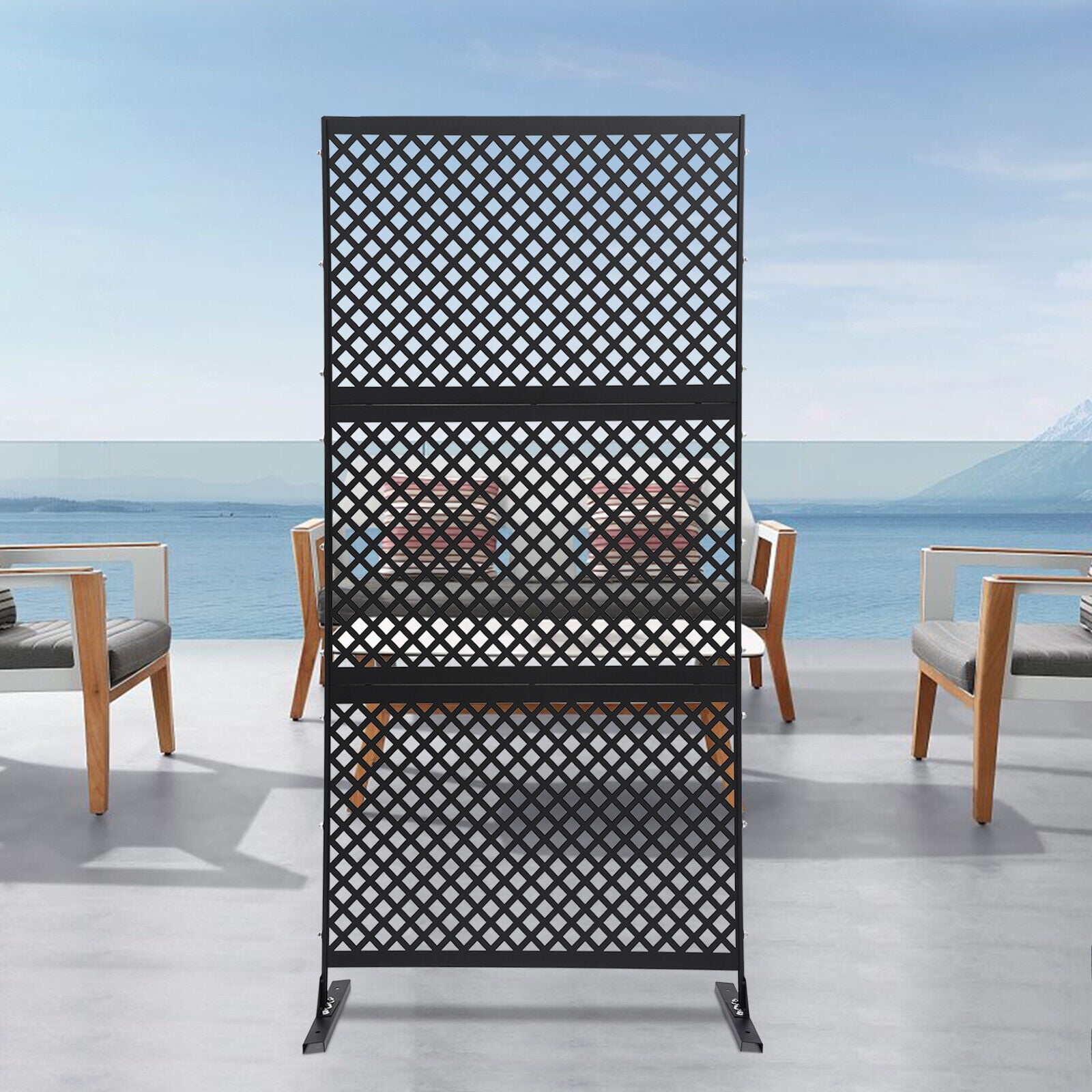 Miumaeov Room Divider Decorative Privacy Screen Steel Privacy Fence ...