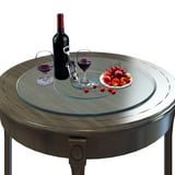 Miumaeov Round Tempered Glass Turntable Dining Table Centerpiece Large ...