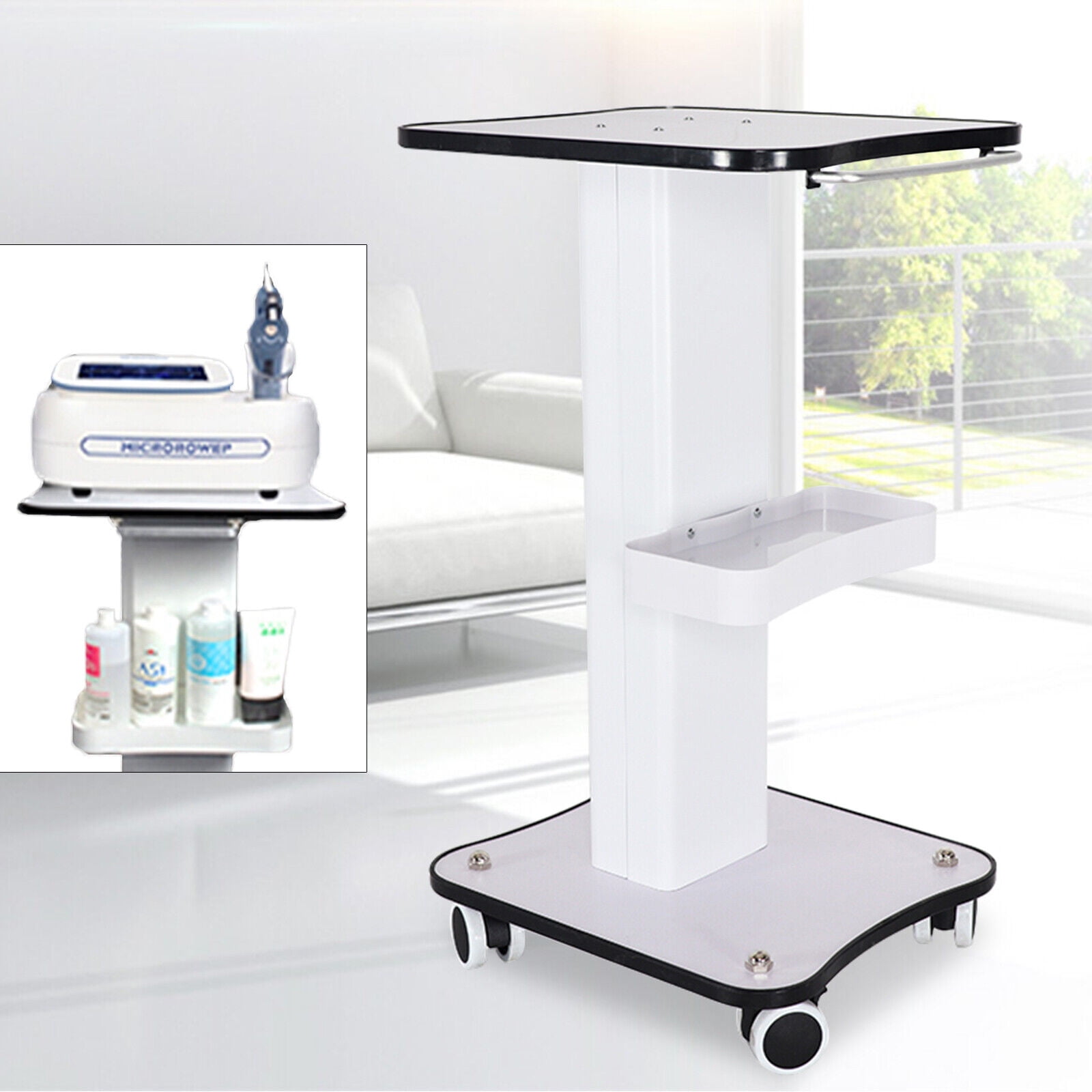 Miumaeov Salon Trolley Stand Trolley Holder Stand Tattoo Roller Tray ...
