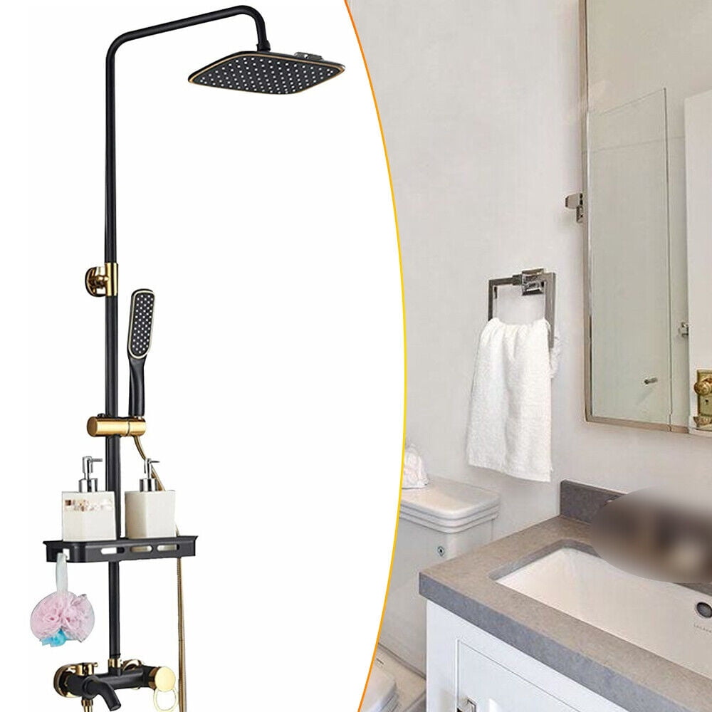 Miumaeov Shower Faucet Set System Rainfall Shower Head Combo w/Mixer ...