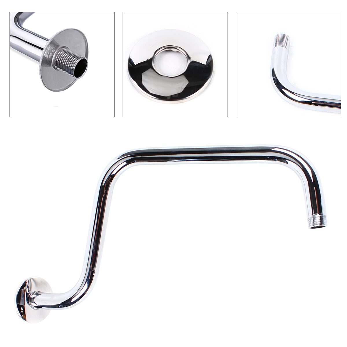 Miumaeov Shower Head Extension Arm S Shaped High Arc Gooseneck Shower ...