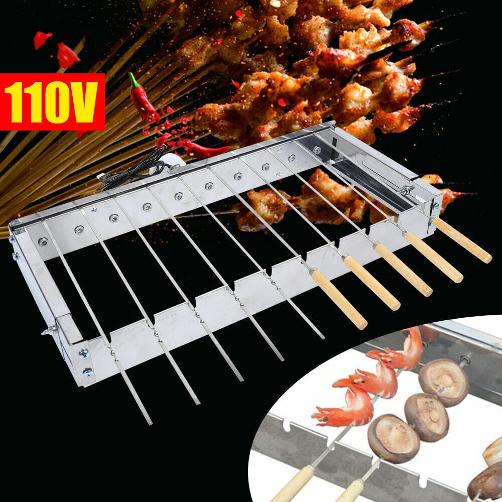 Miumaeov Skewers Stainless Steel 5V BBQ Automatic Rotating Rotisserie ...