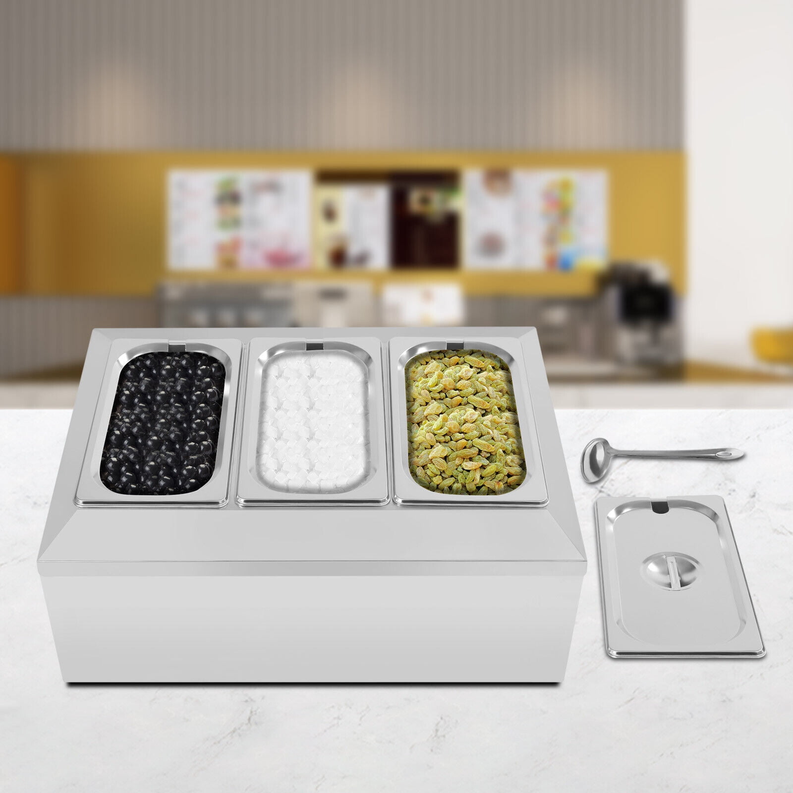 Miumaeov Spice Rack One Row Of Stainless Steel Storage Rack Jar Jam ...