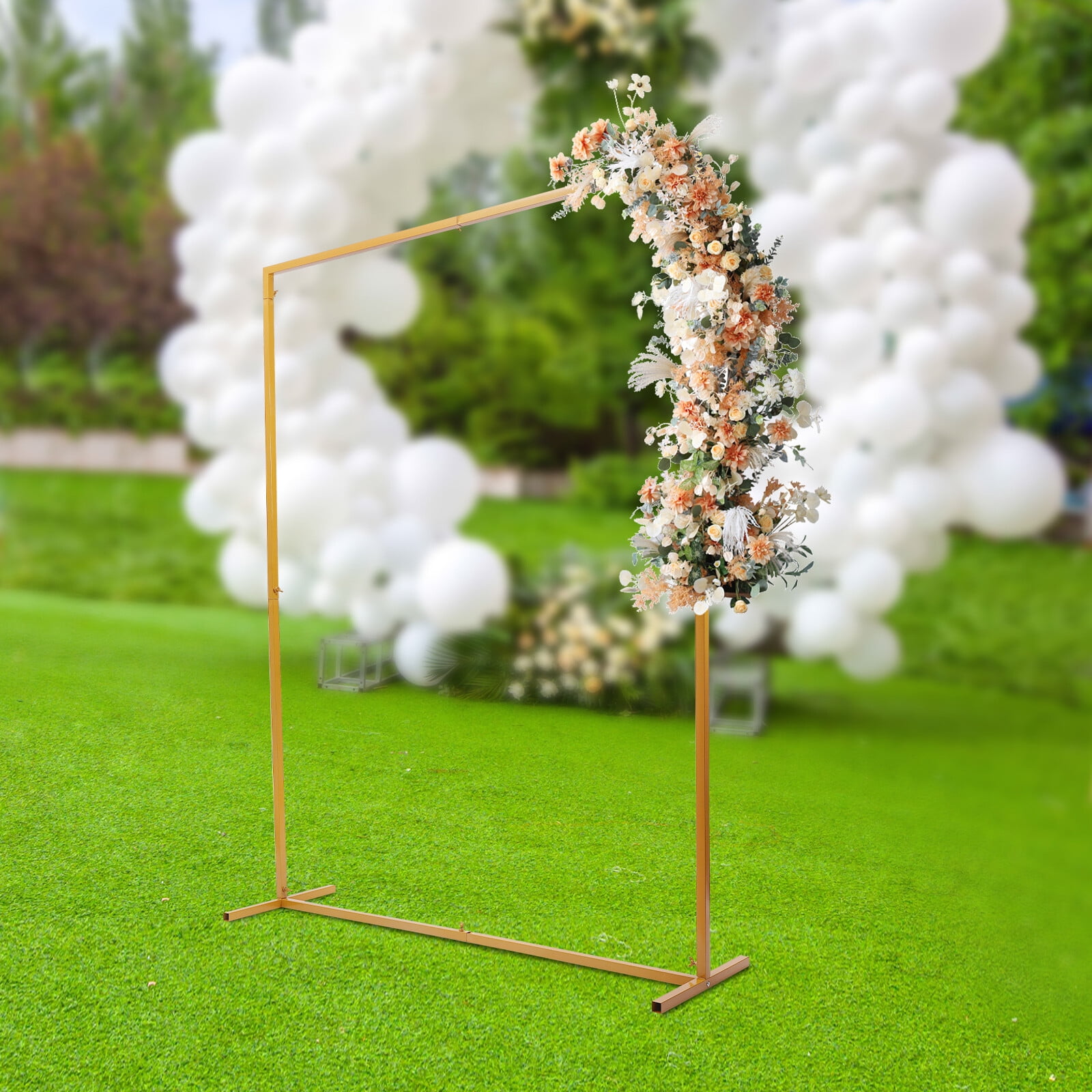 Miumaeov Square Arch Backdrop Stand Gold Wedding Arch Stand for Party ...