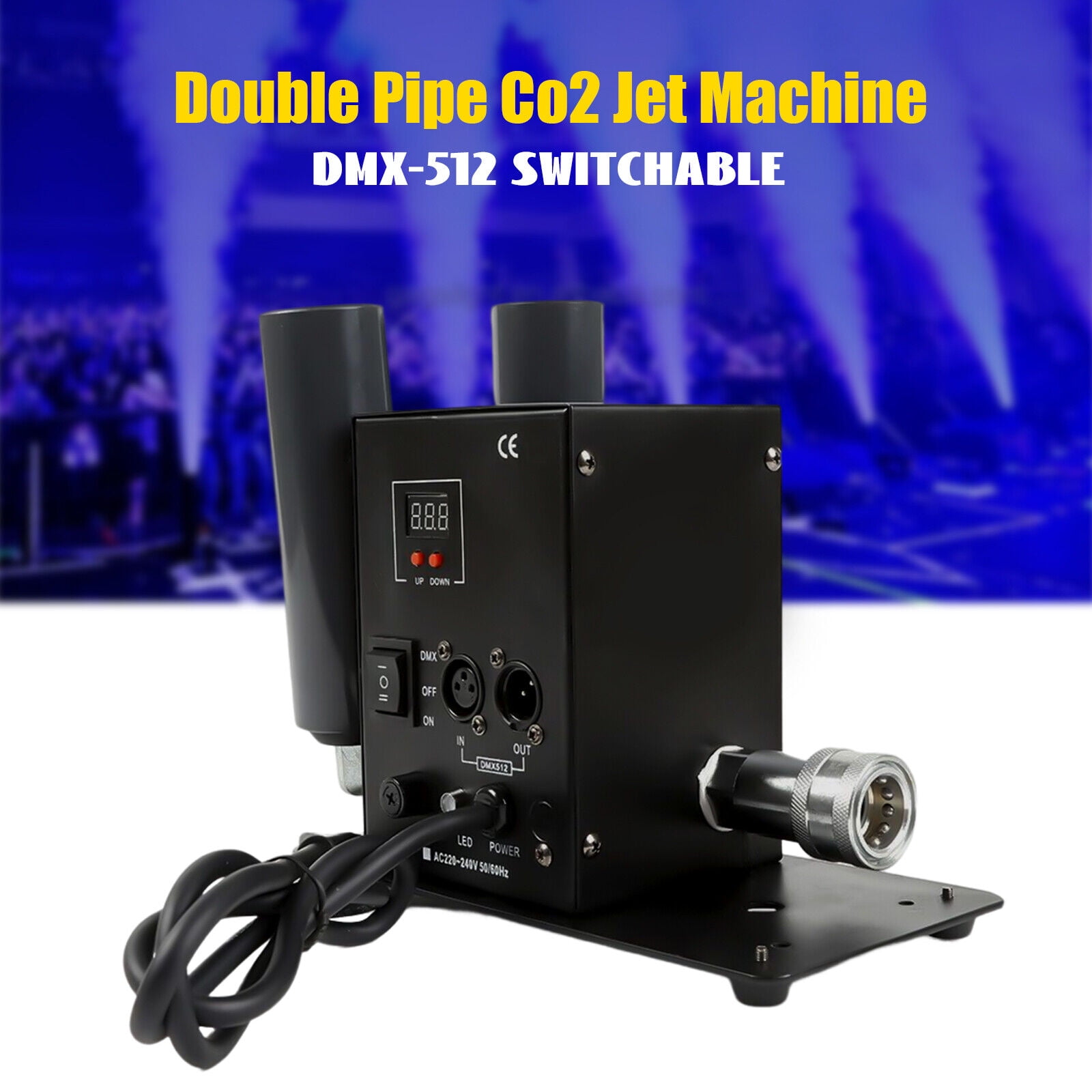 Miumaeov Stage Fog Maker CO2 Jet Machine Double Pipes CO2 DMX Cannon ...