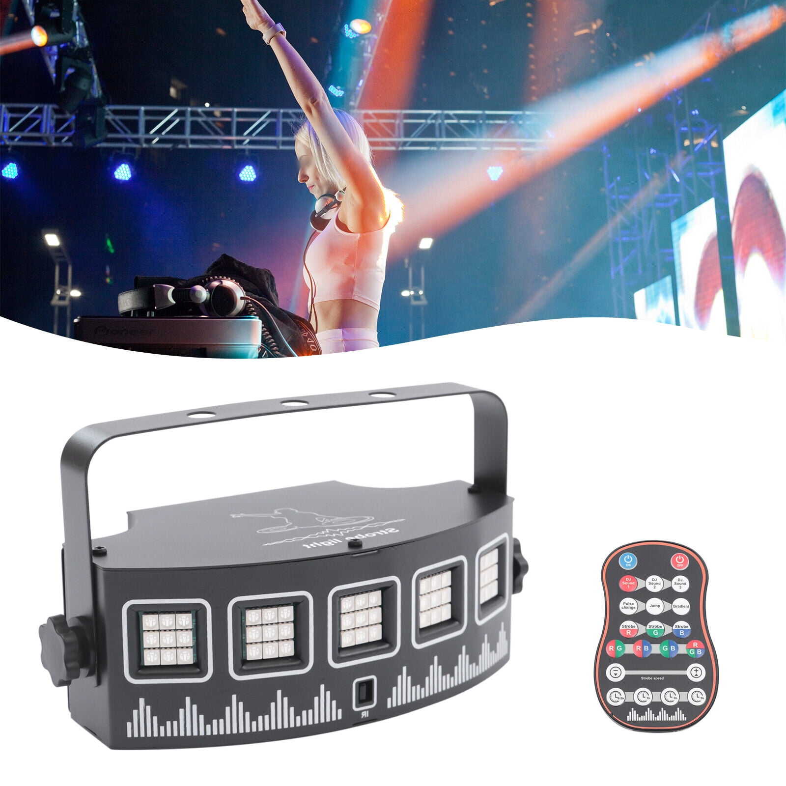 Miumaeov Stage Light with 45 Beads Lights LED RGB Disco Show Party ...