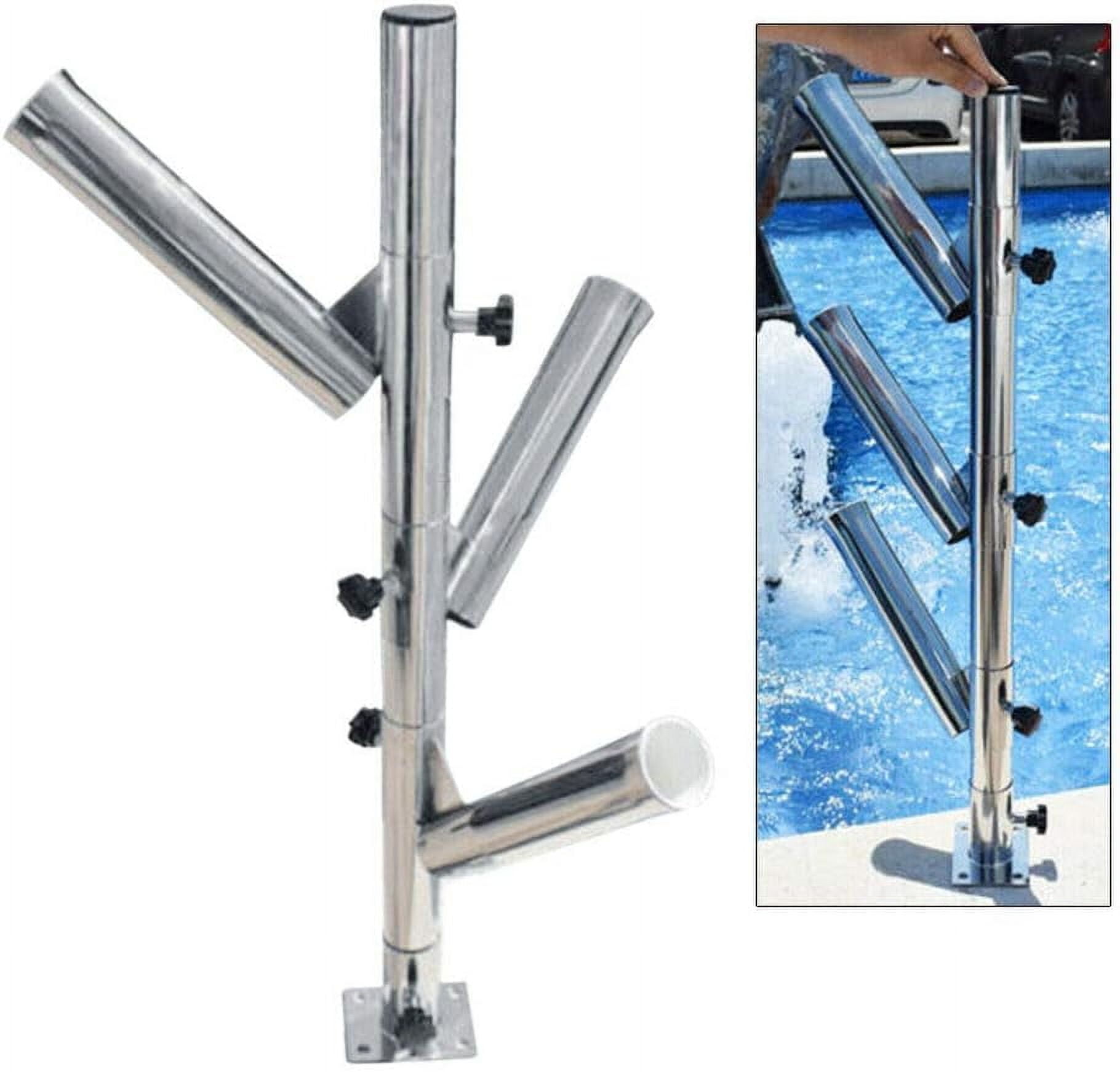 Miumaeov Stainless Steel 316 Fishing Rod Rack Adjustable Vertical Bird ...